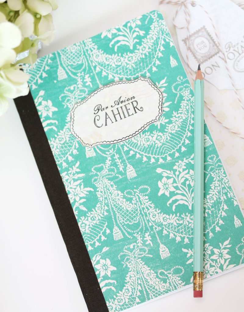 Bookbinding University DIY Composition Books Damask Love